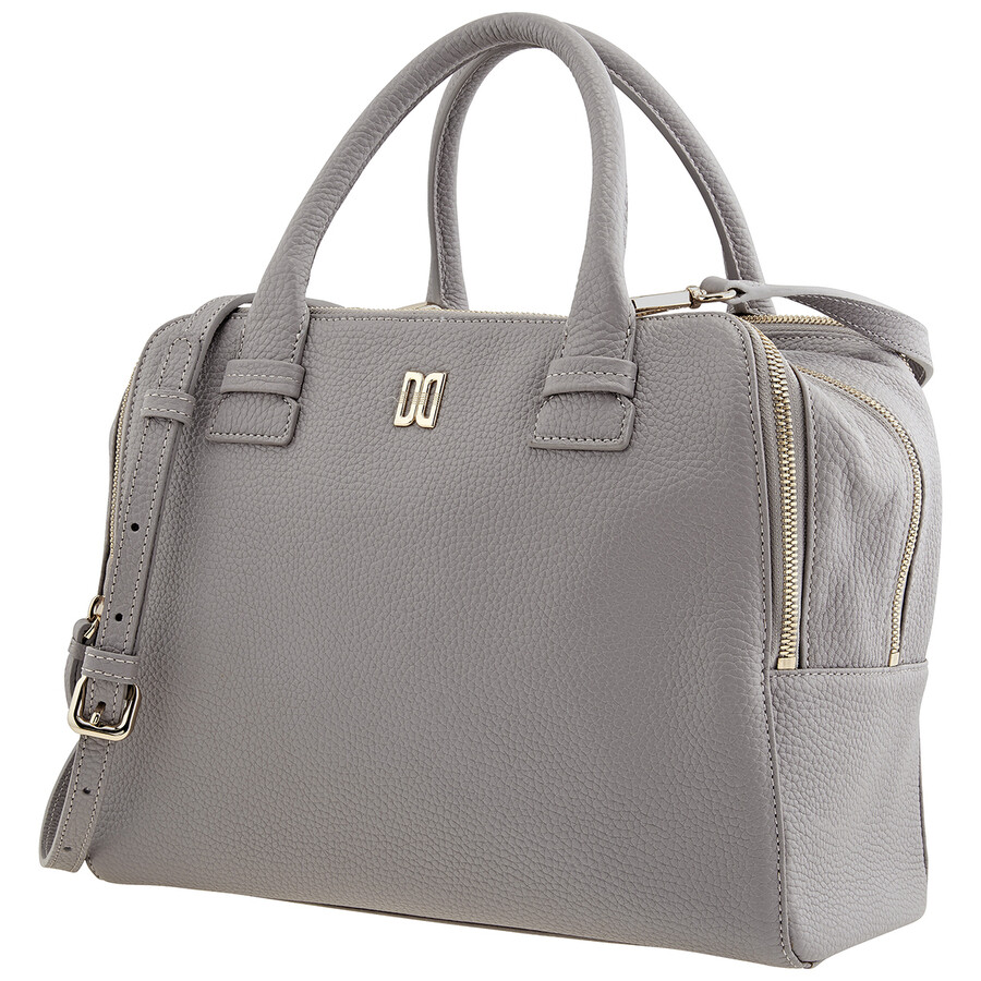Daks Open Box - Daks Ladies Cunard Grey Leather Bag WHSS18211 GY 8E ...