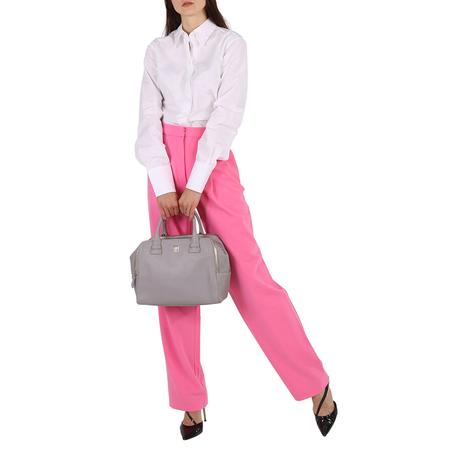 Daks Open Box - Daks Ladies Cunard Grey Leather Bag WHSS18211 GY 8E ...