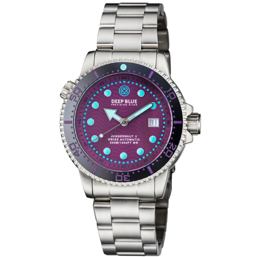 Deep Blue Open Box - Deep Blue Juggernaut V Automatic Purple Dial Men's ...