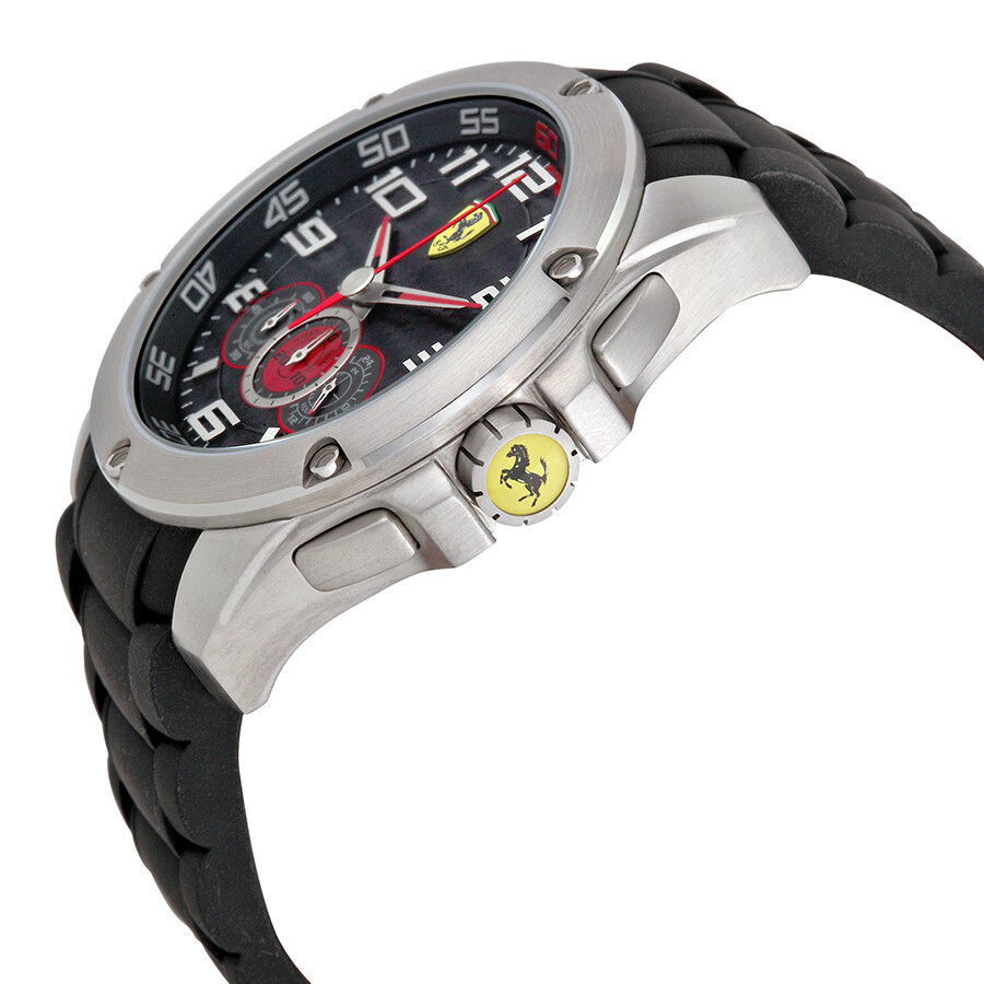 Ferrari Open Box - Ferrari Paddock Chronograph Black Dial Black ...