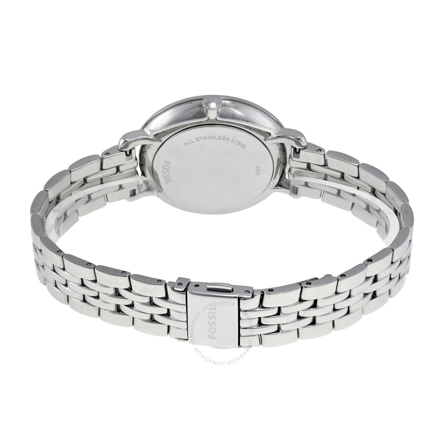 Fossil Open Box - Fossil Jacqueline Silver Dial Stainless Steel Ladies ...