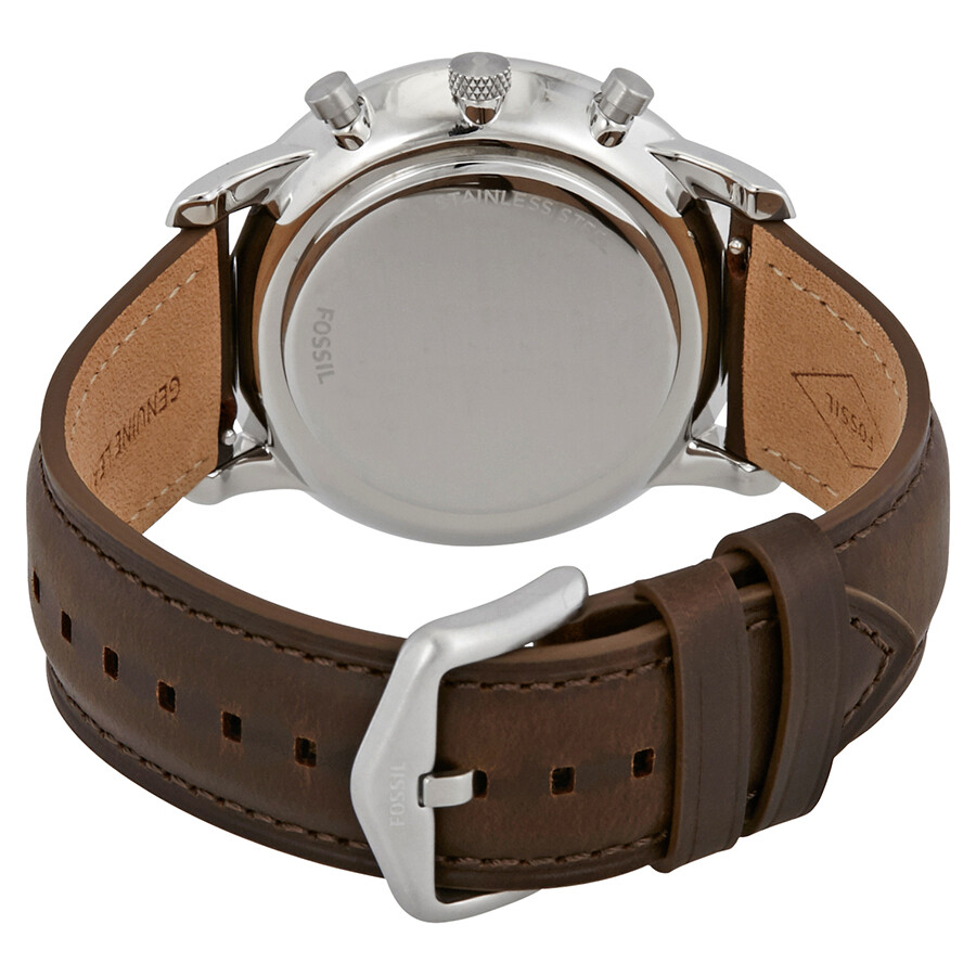 Fossil Open Box - Fossil Neutra Chronograph Cream Dial Brown Leather ...