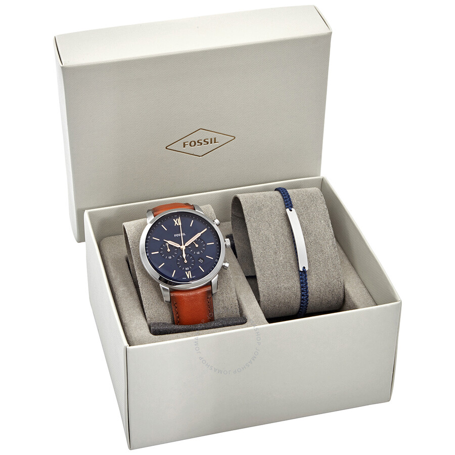 Fossil Open Box - Fossil Neutra Chronograph Quartz Blue Dial Men's ...