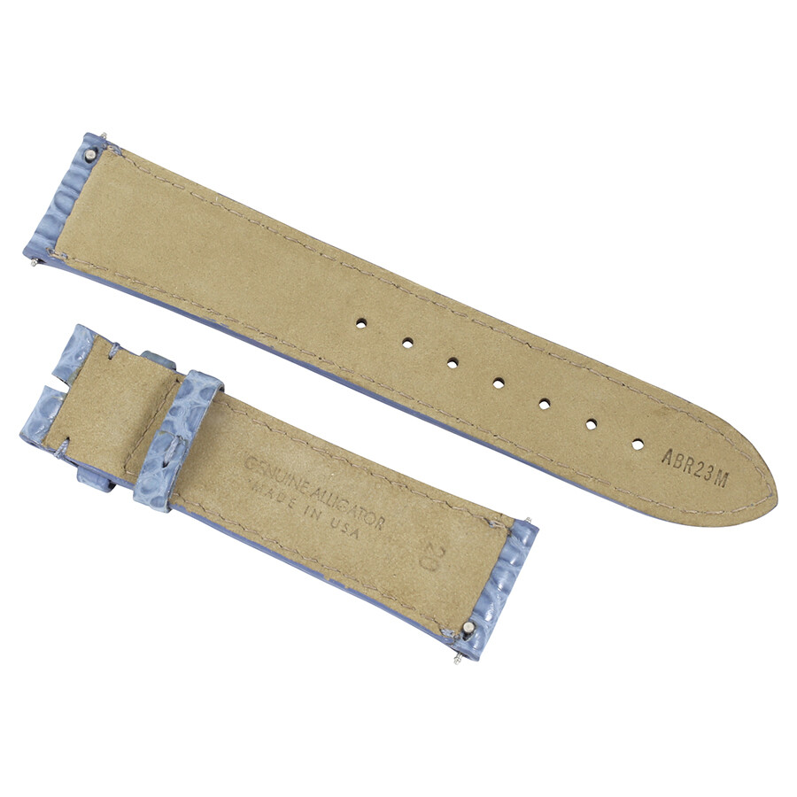 Hadley Roma Open Box - Hadley Roma 20 MM Matte Blue Alligator Leather ...