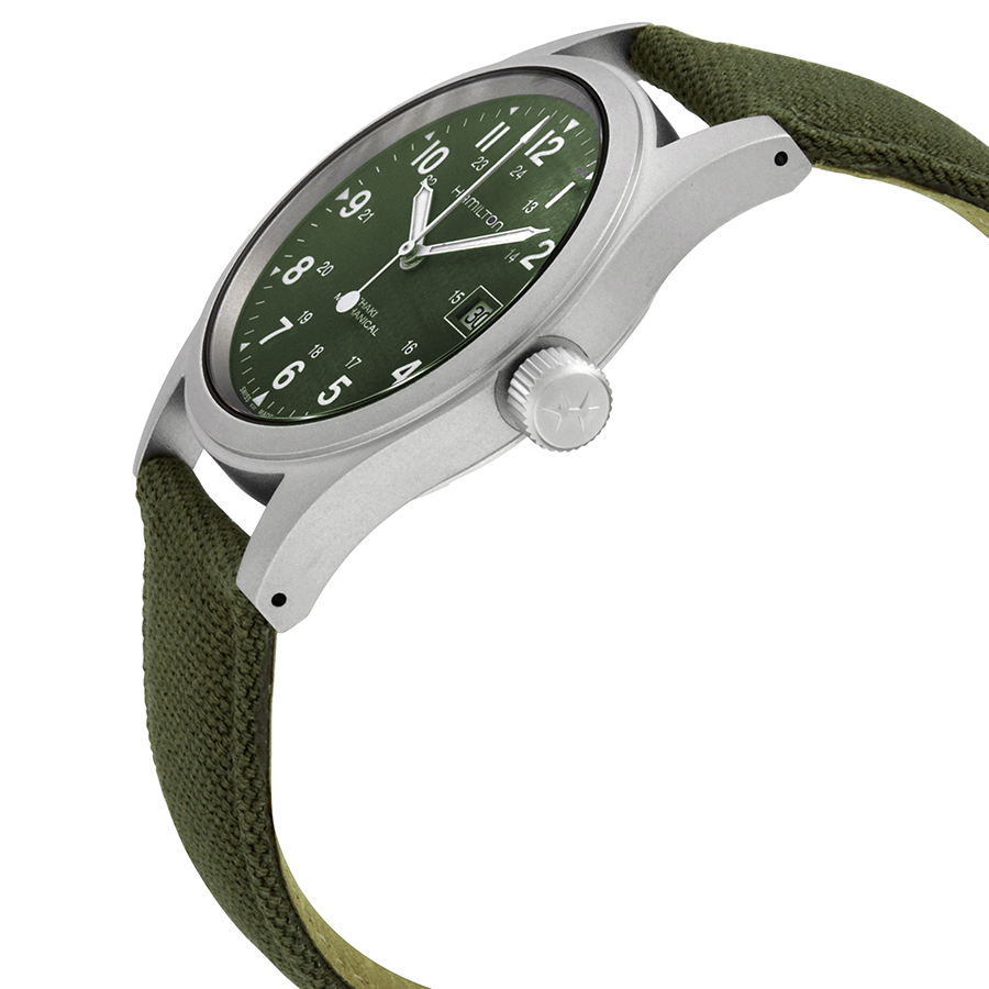 Hamilton Open Box - Hamilton Khaki Field Mechanical Green Dial Men's ...
