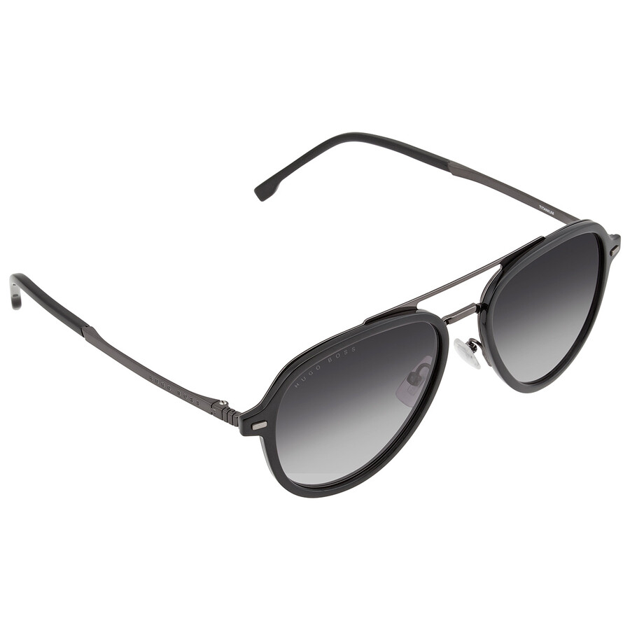 Hugo Boss Open Box - Hugo Boss Grey Gradient Pilot Men's Sunglasses ...
