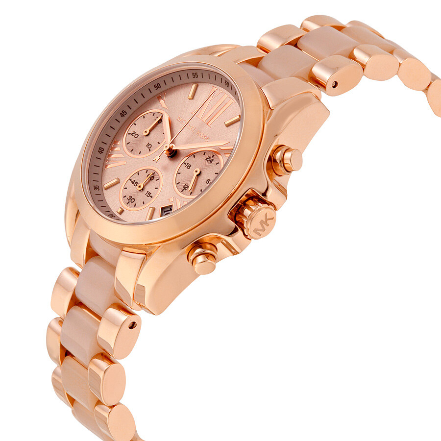 Michael Kors Open Box - Michael Kors Bradshaw Mini Chronograph Rose ...