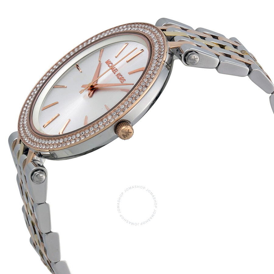 Michael Kors Open Box - Michael Kors Darci Silver Dial Tri-tone ...