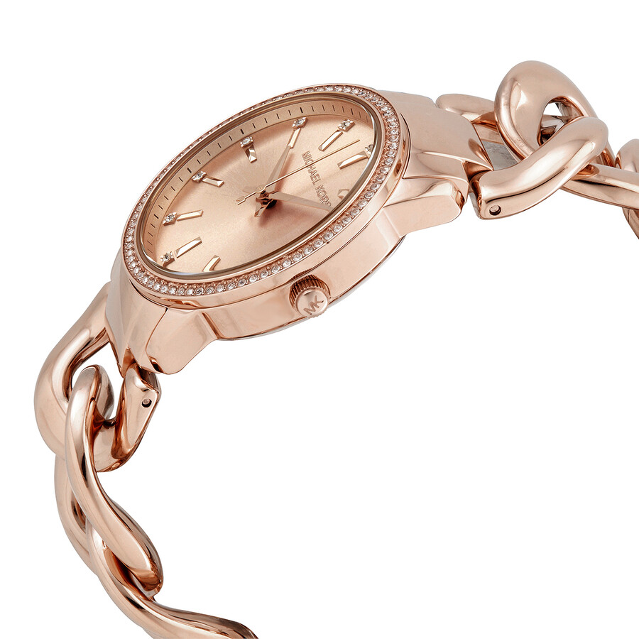 Michael Kors Open Box - Michael Kors Nini Quartz Crystal Rose Dial ...