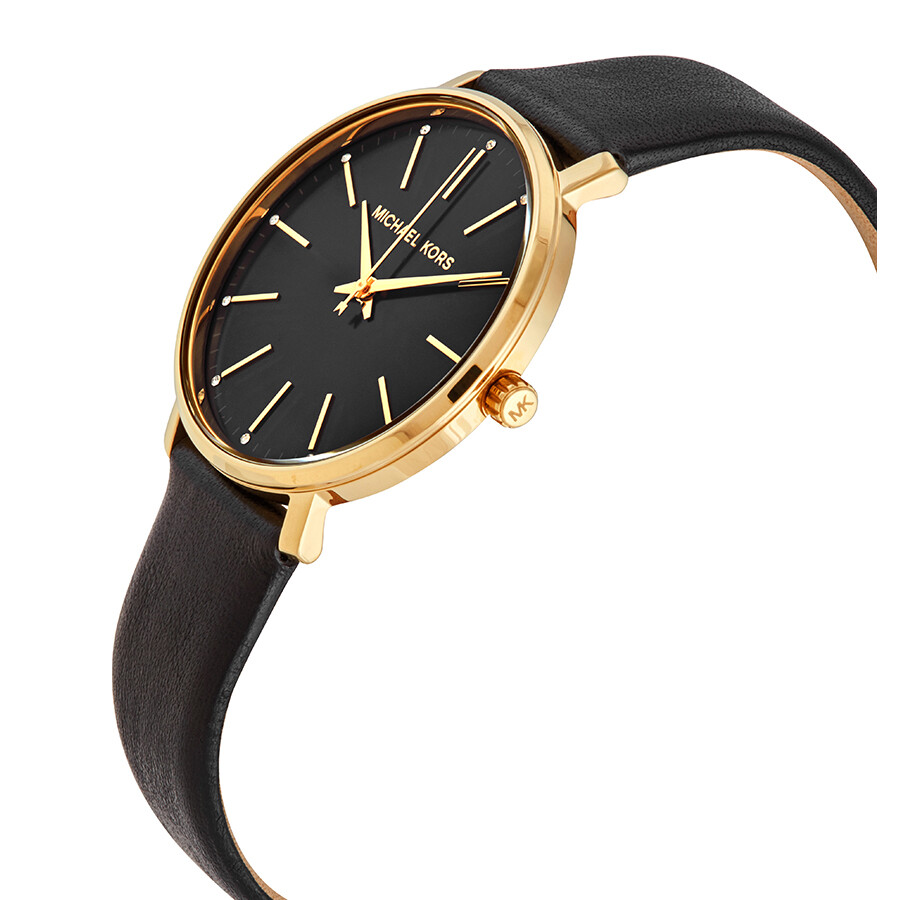Michael Kors Open Box - Michael Kors Pyper Crystal Black Dial Ladies ...
