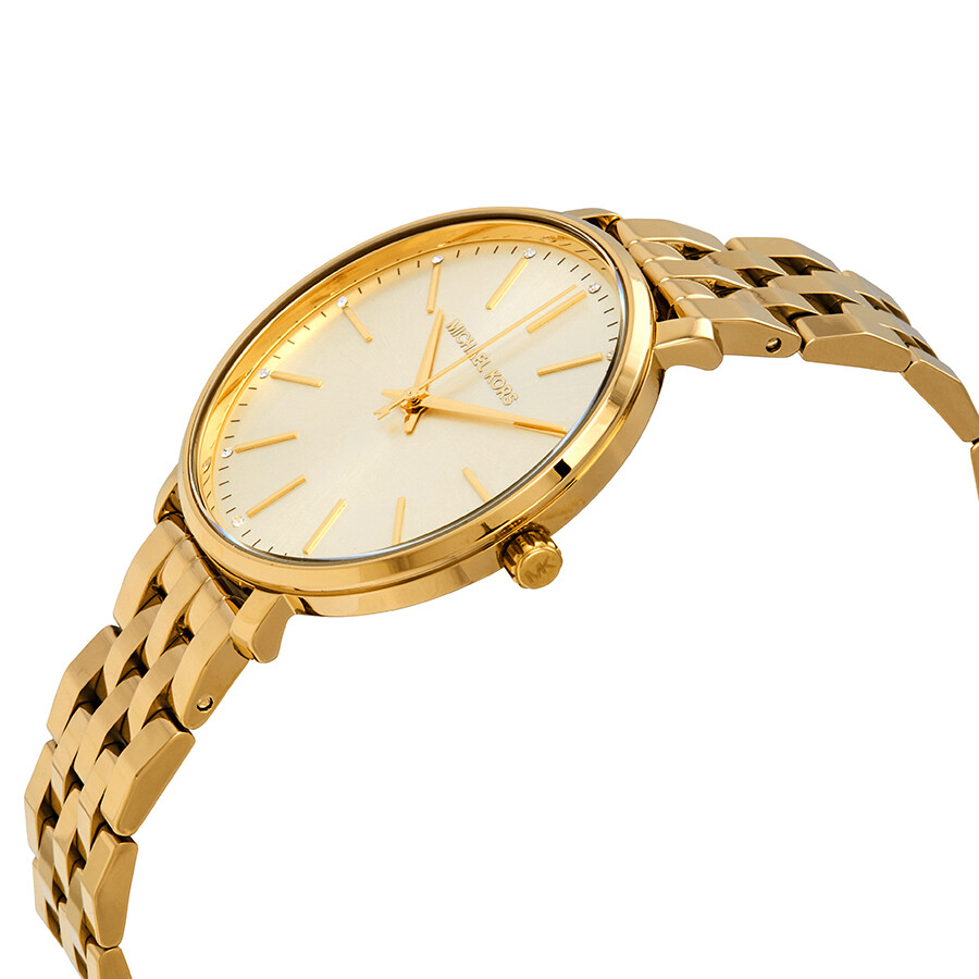Michael Kors Open Box - Michael Kors Pyper Crystal Yellow Gold-tone ...