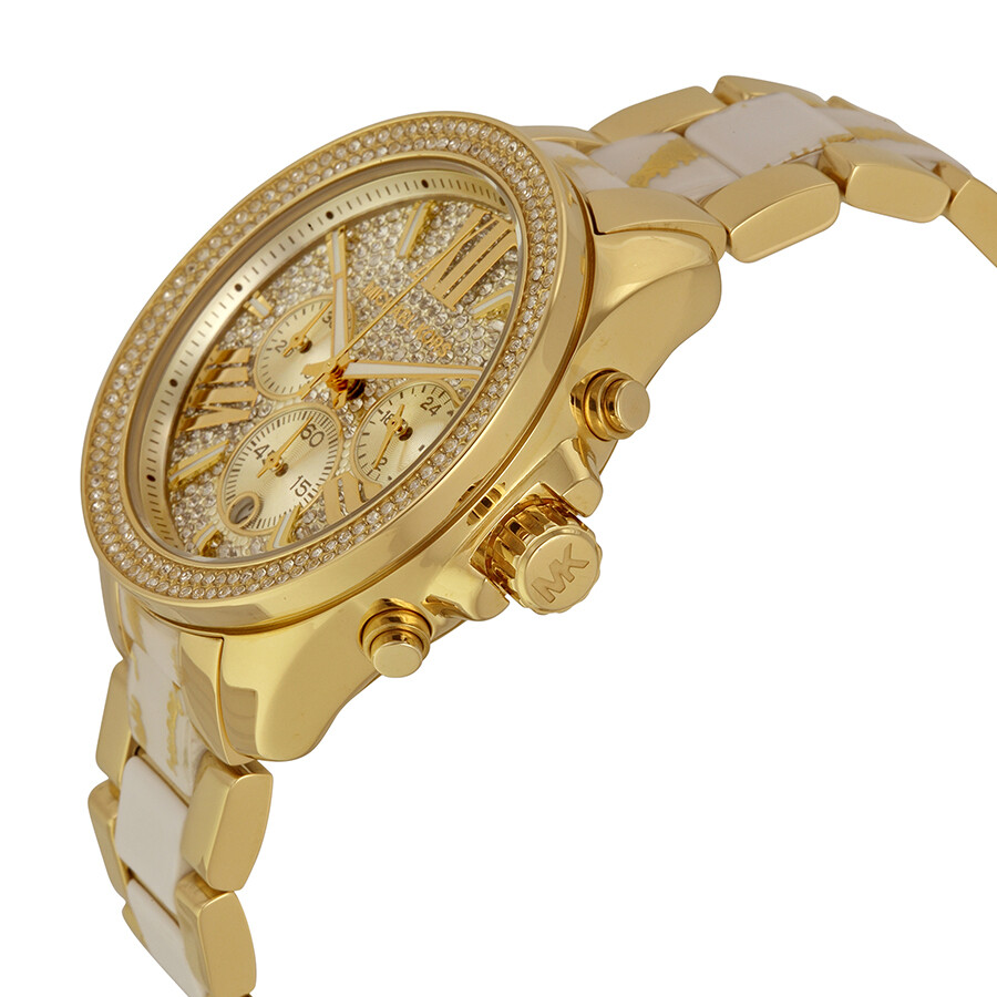 Michael Kors Open Box - Wren White Zebra Diamond Dial Ladies Quartz ...