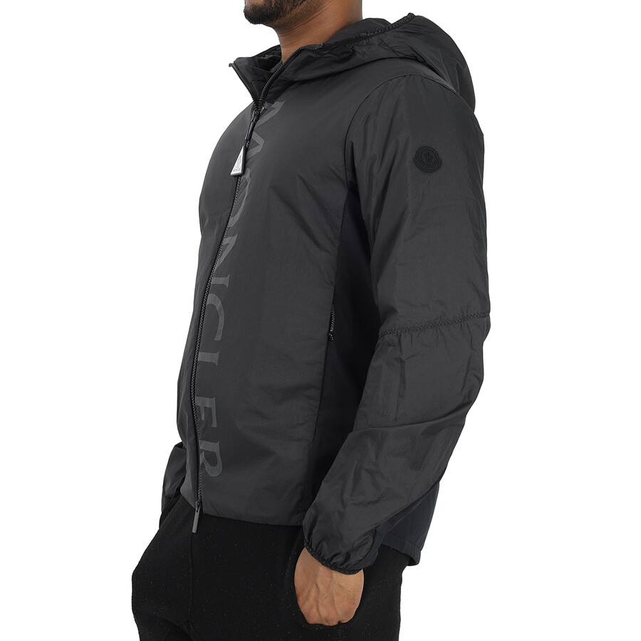 Moncler Open Box - Moncler Men's Black Ichiro Logo Windbreaker Jacket ...