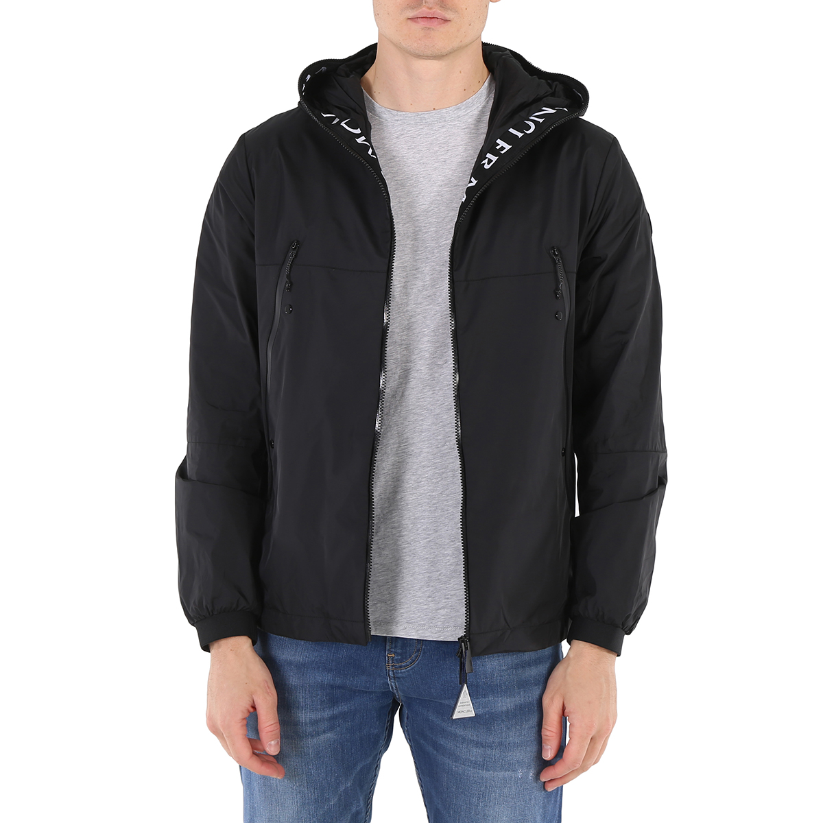 Moncler Open Box - Moncler Men's Black Junichi Hooded Rain Jacket ...