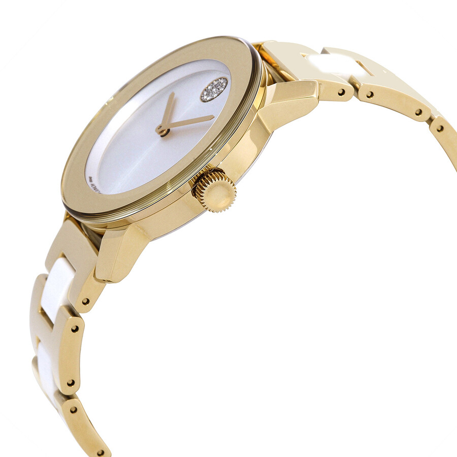 Movado Open Box - Movado Bold Ceramic Quartz White Dial Ladies Watch ...