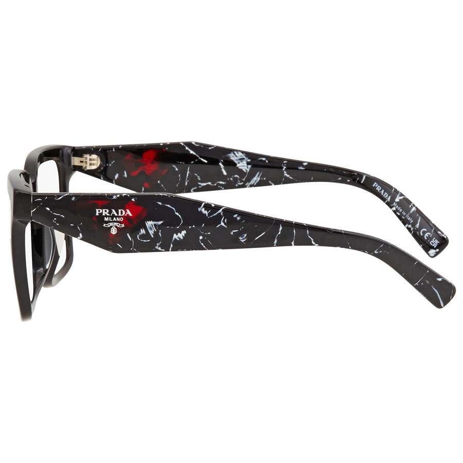 Prada Open Box - Prada Clear Blue Light Filter Square Ladies Sunglasses ...