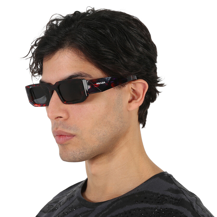 Prada Open Box - Prada Grey Rectangular Men's Sunglasses PR 06YS 06V5S0 ...