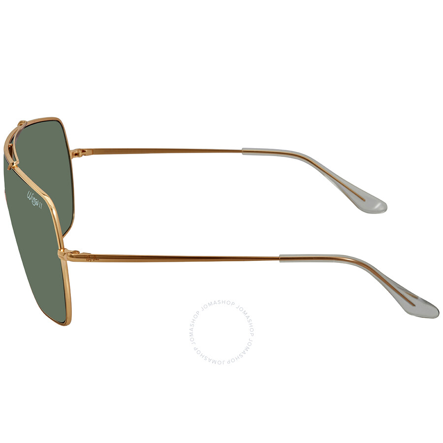 Ray-Ban Open Box - RayBan Wings II Green Classic Shield Sunglasses ...