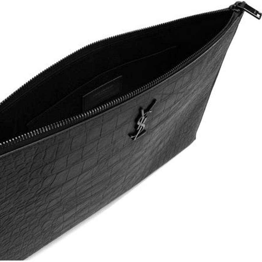 Saint Laurent Open Box - Saint Laurent Black Monogram Document Holder ...