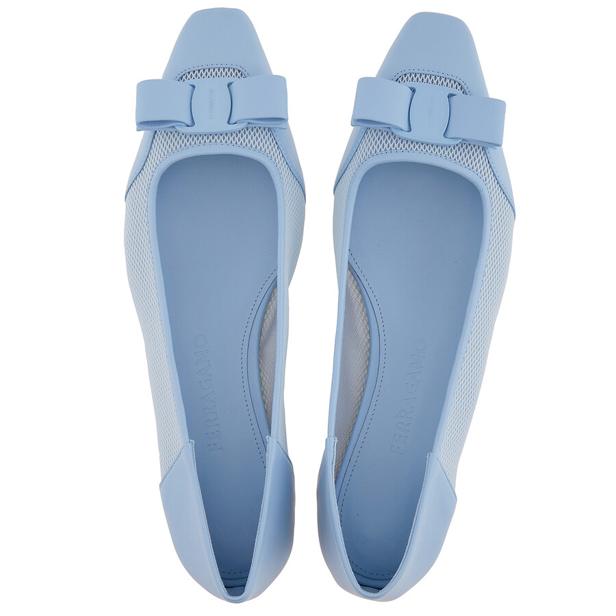 Ferragamo Open Box - Salvatore Ferragamo Ladies Blue Anz Vara Bow Bi ...