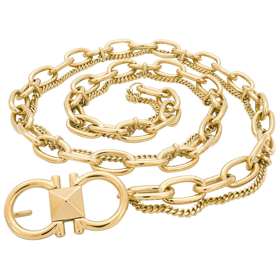 Ferragamo Open Box - Salvatore Ferragamo Ladies Gold Gancini Fixed ...