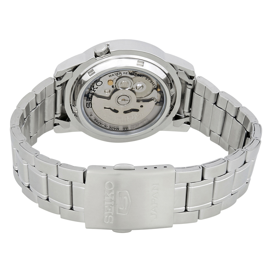 Seiko Open Box - Seiko 5 Automatic White Dial Stainless Steel Men's ...