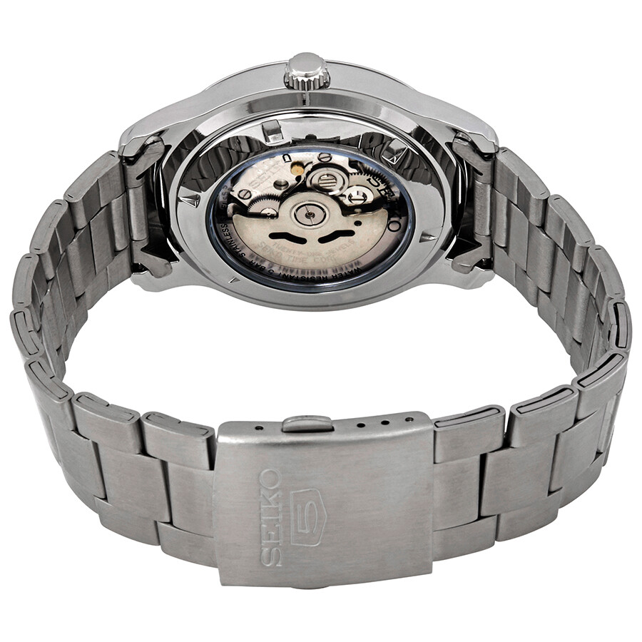 Seiko Open Box - Seiko 5 Automatic White Dial Stainless Steel Men's ...