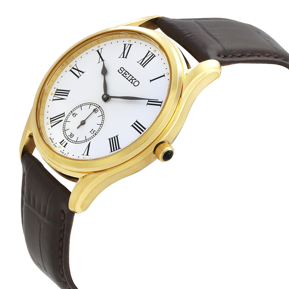 Seiko Open Box - Seiko Quartz White Dial Men's Leather Watch SRK050P1 ...