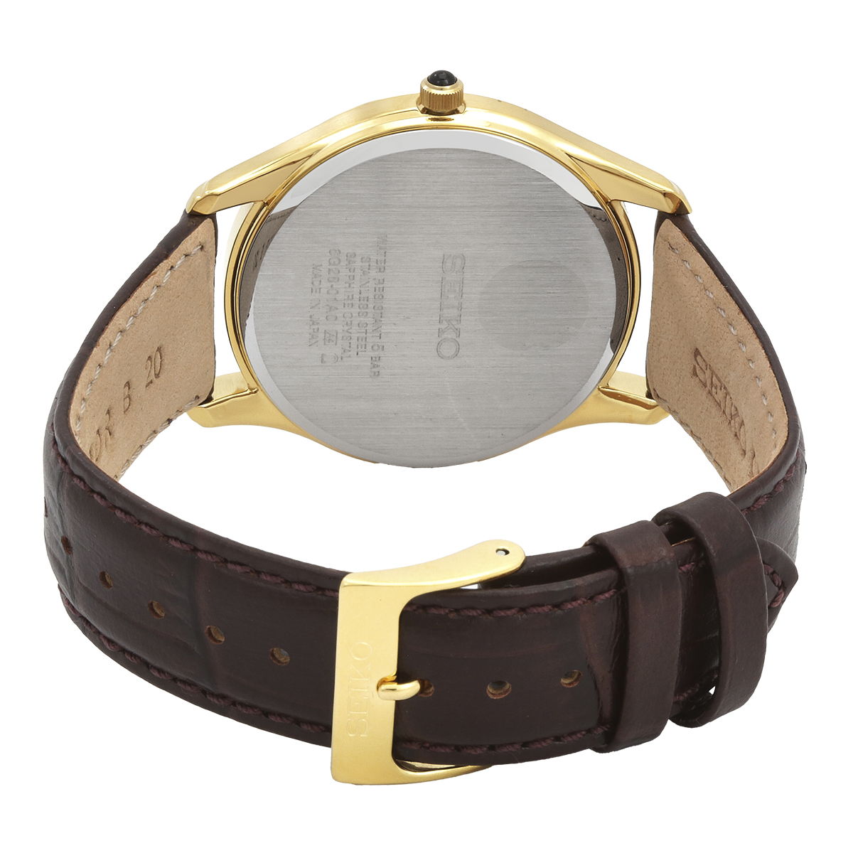 Seiko Open Box - Seiko Quartz White Dial Men's Leather Watch SRK050P1 ...