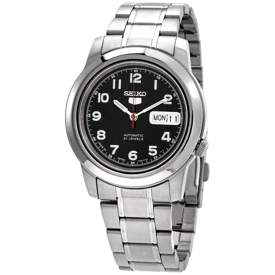 Seiko Open Box - Seiko 5 Automatic Black Dial Men's Watch SNKK35J1 ...