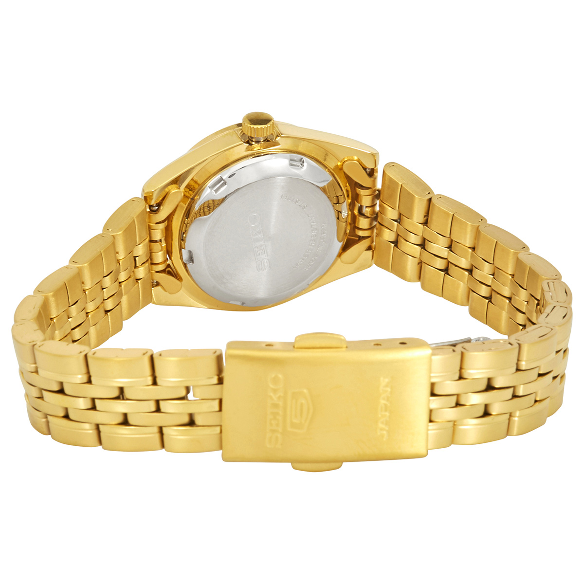 Seiko Open Box - Seiko 5 Automatic Gold Dial Ladies Watch SYMA60J1 ...