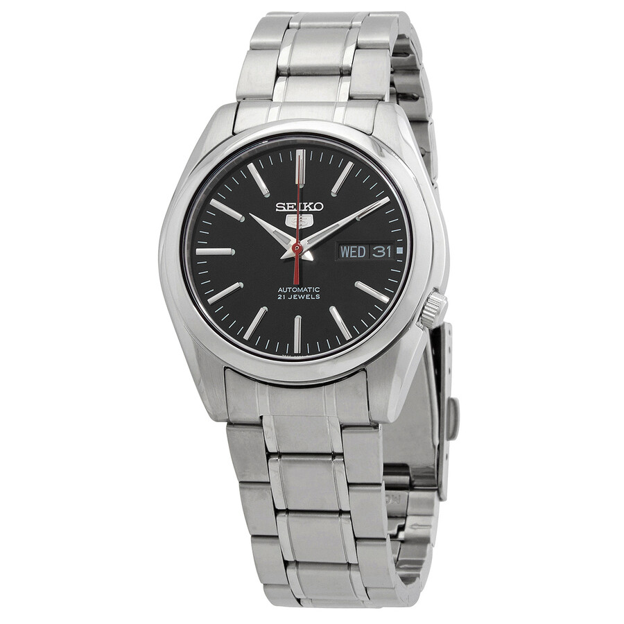 Seiko Open Box - Seiko Series 5 Automatic Black Dial Men's Watch ...