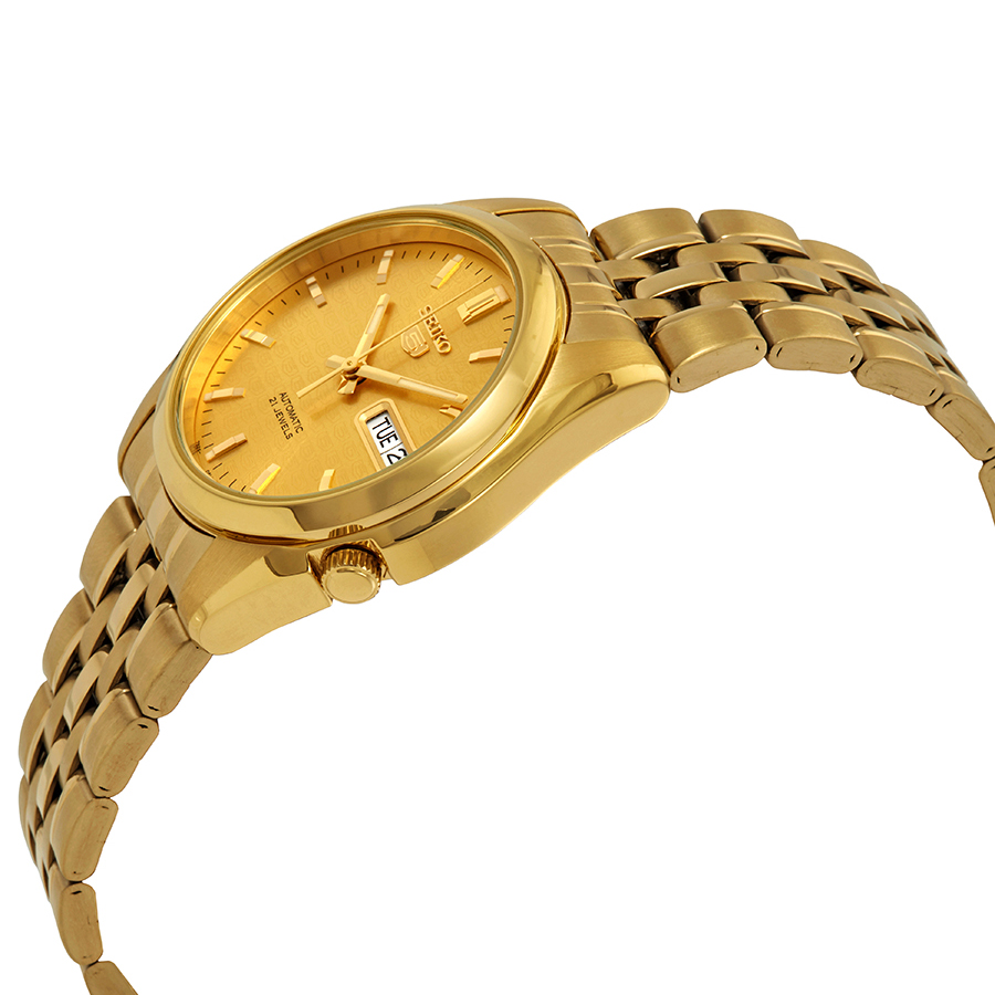 Seiko Open Box - Seiko Series 5 Automatic Gold Dial Men's Watch SNK366 ...