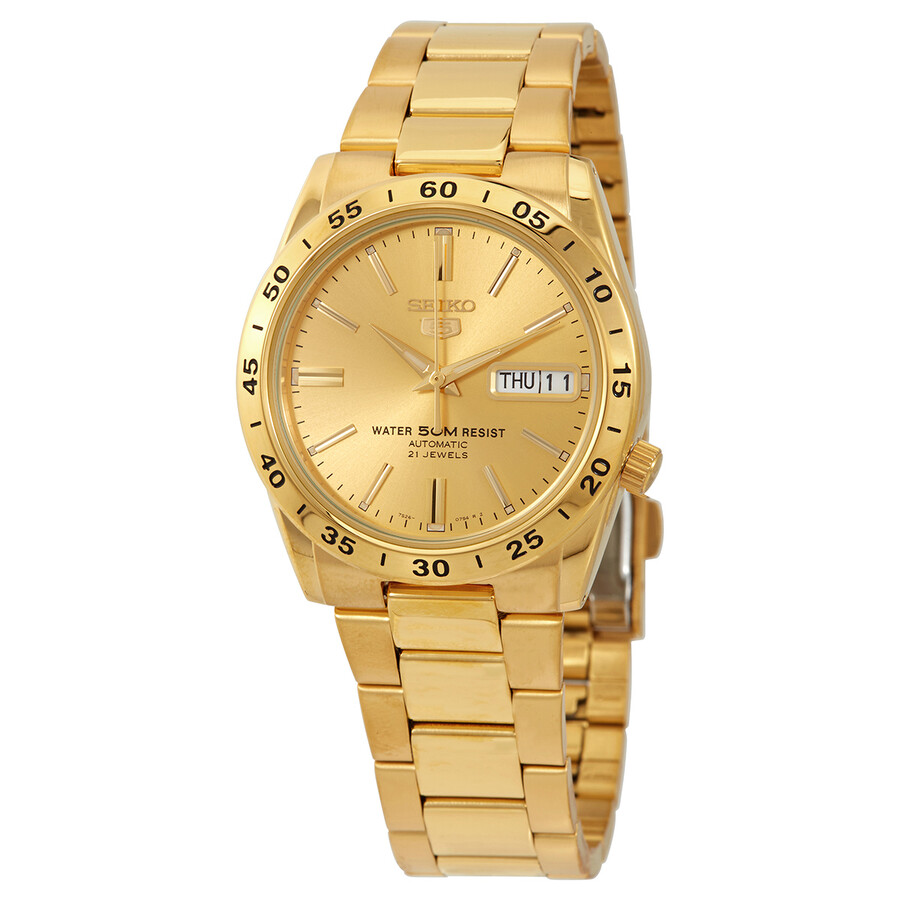 Seiko Open Box - Seiko Series 5 Automatic Gold Dial Men's Watch ...