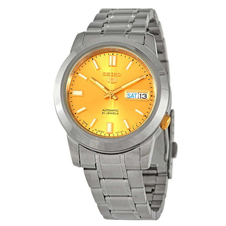 Seiko Open Box - Seiko Series 5 Automatic Gold Dial Men's Watch ...
