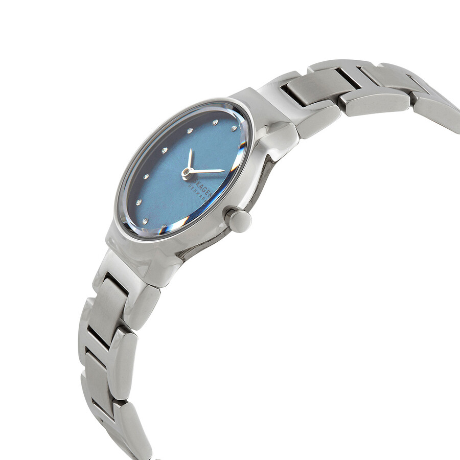 Skagen Open Box - Skagen Freja Lille Quartz Crystal Blue Dial Ladies ...