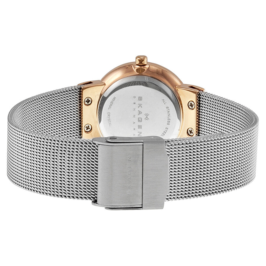 Skagen Open Box - Skagen Freja White Dial Stainless Steel Ladies Watch ...