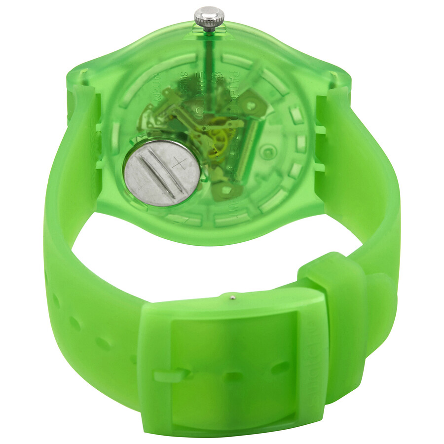 Swatch Open Box - Swatch Kiwi Vibes Quartz Green Transparent Dial Men's ...