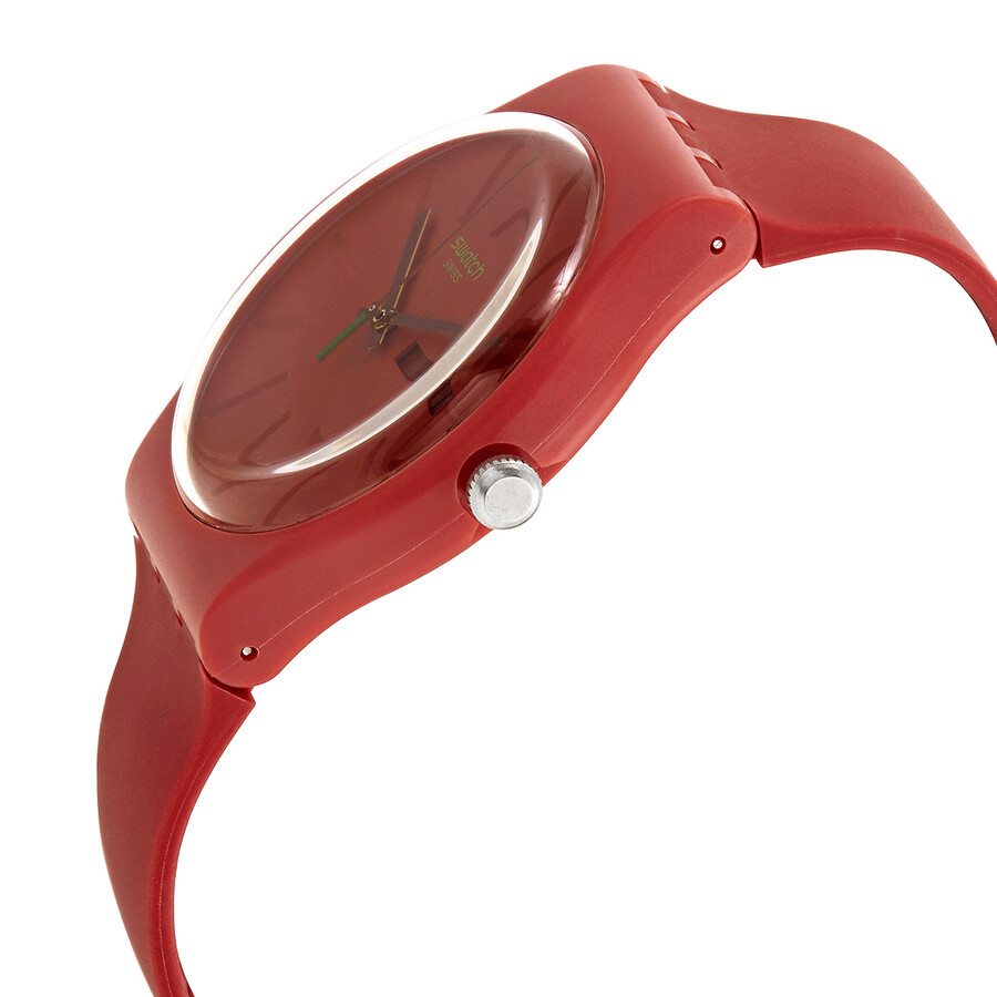 Swatch Open Box - Swatch REDVREMYA Quartz Red Dial Men's Watch SO29R700 ...