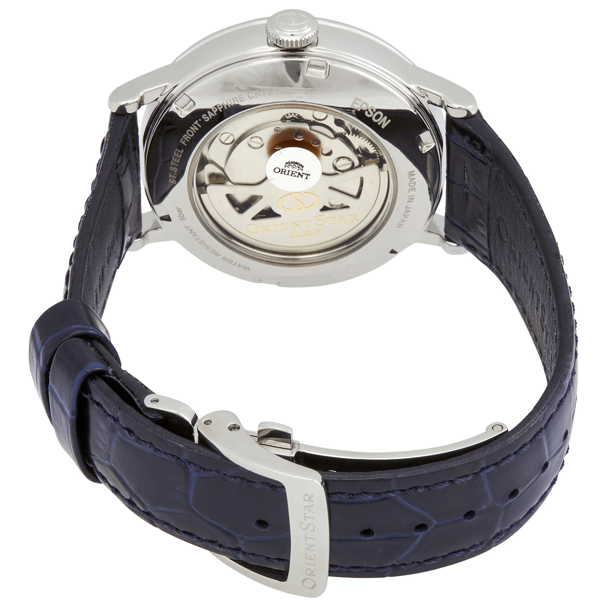 Orient Star Automatic Blue Dial Black Leather Men's Watch RE-AU0003L00B ...