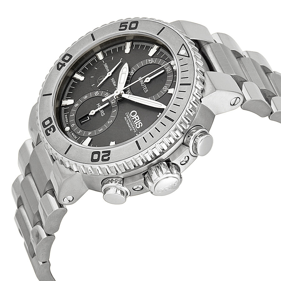 Oris Aquis Chronograph Grey Dial Men's Watch 674-7655-7253MB 01 674 ...