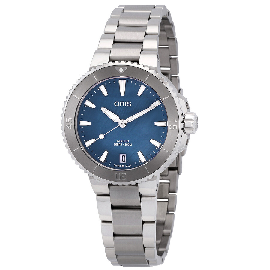 Oris Aquis Date Automatic Blue Mother of Pearl Dial Men's Watch 01 733 7770 4155-07 8 18 05P ...
