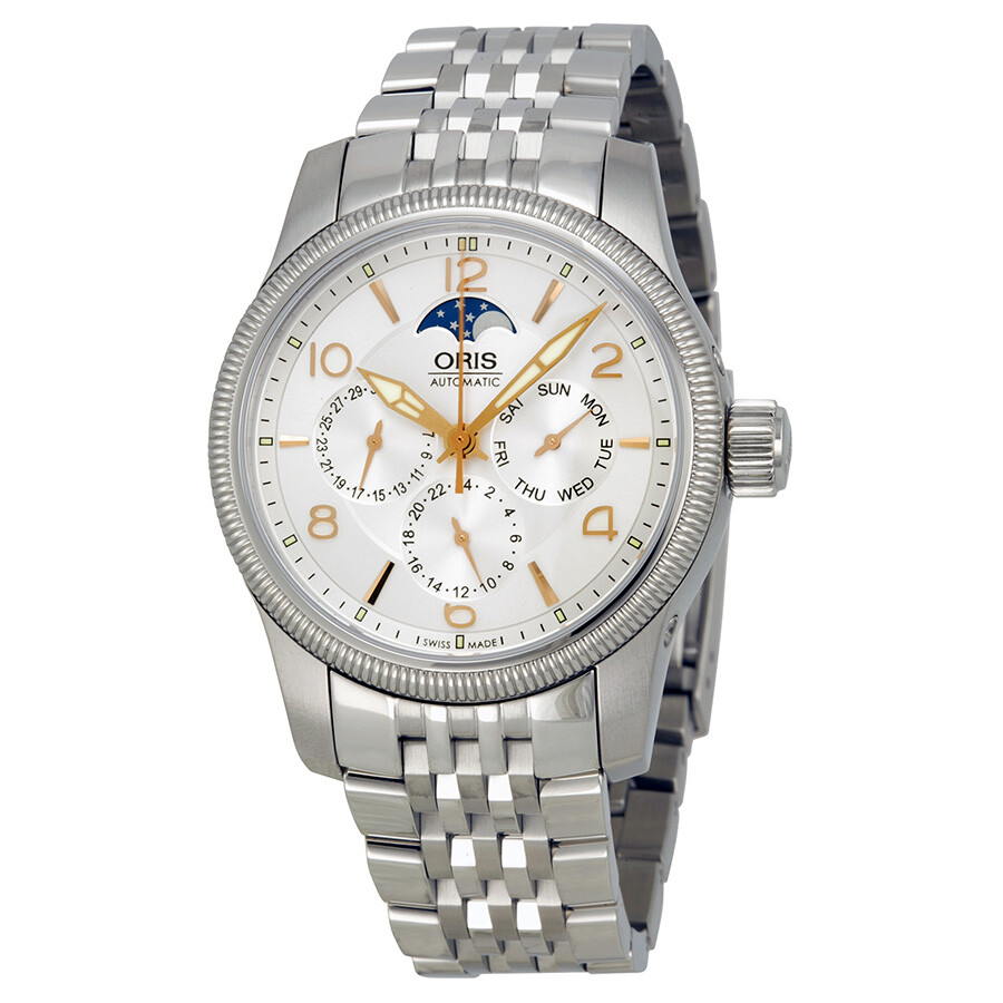 Oris Big Crown Multi-Function White Dial Steel Men's Watch 582-7627 ...