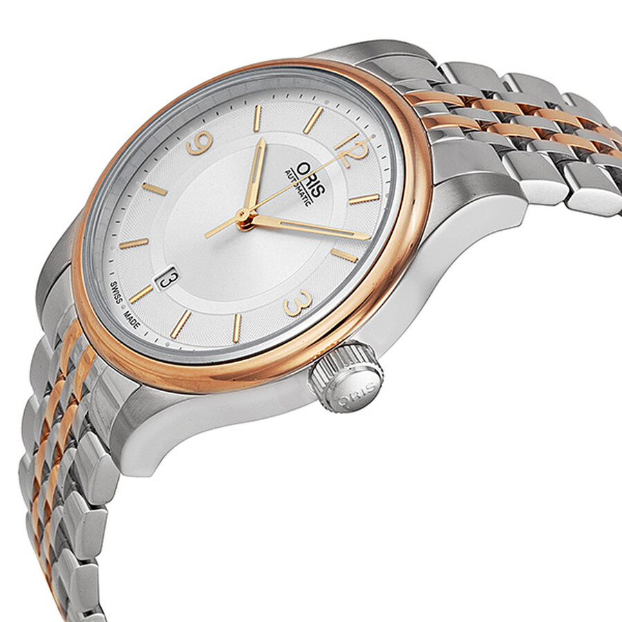 Oris Classic Date Silver Dial Two-tone Stainless Steel Men's Watch 01 ...