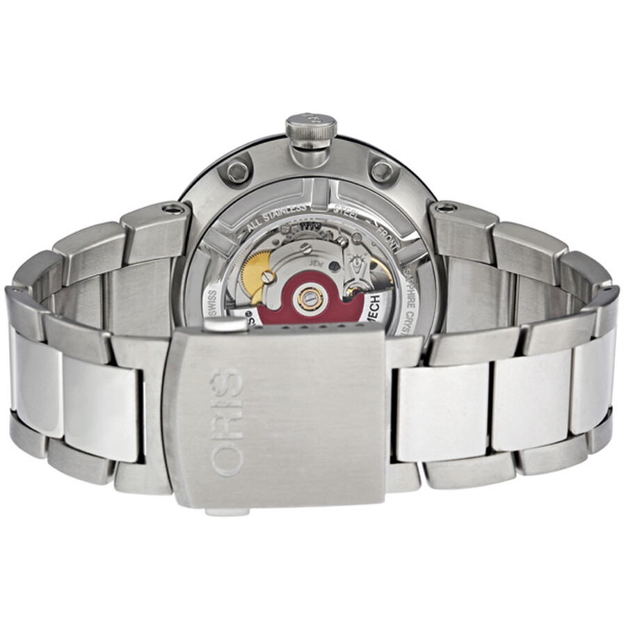 Oris TT1 Day Date Black Dial Stainless Steel Automatic Men's Watch 735-7651-4174MB 01 735 7651 ...