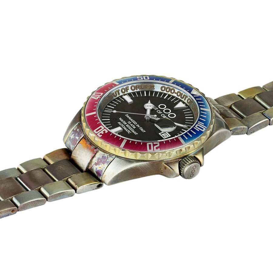 Out Of Order Classic Automatic Black Dial Pepsi Bezel Men's Watch 001 ...