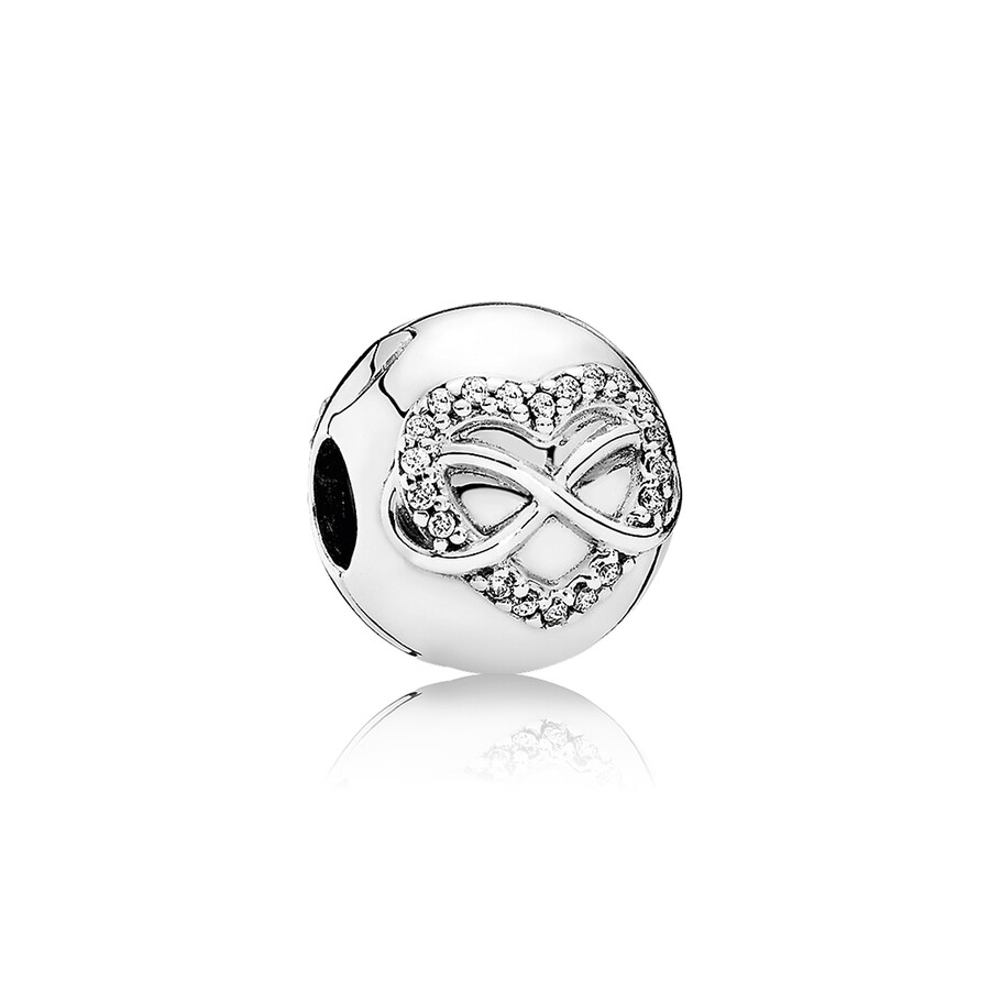 Pandora Infinity Heart Clip Charm 791947CZ 5700302467253 - Jewelry ...