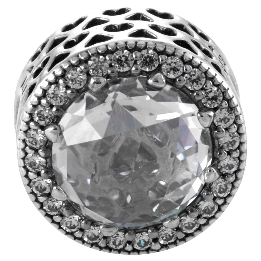 Pandora Sparkling Clear Charm In Sterling Silver 791725CZ - Ladies ...