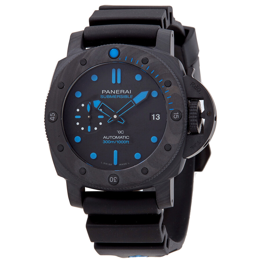 Panerai Submersible Carbontech Automatic 300 Meters Men's Watch ...