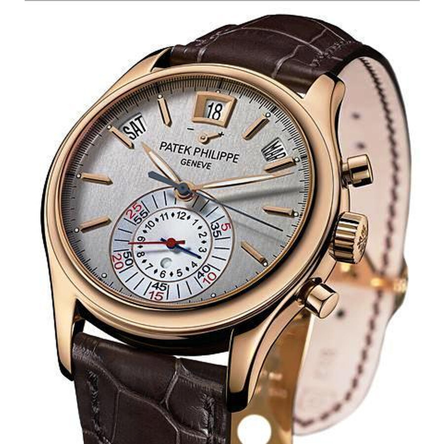 Patek Philippe Complicated Calender Silver-Gray Dial Brown Leather Men ...